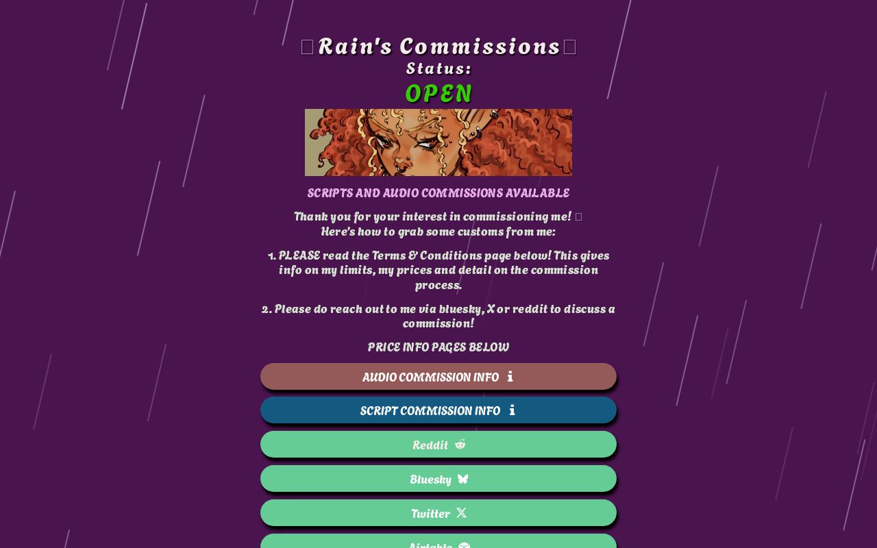 Rain's Commissions